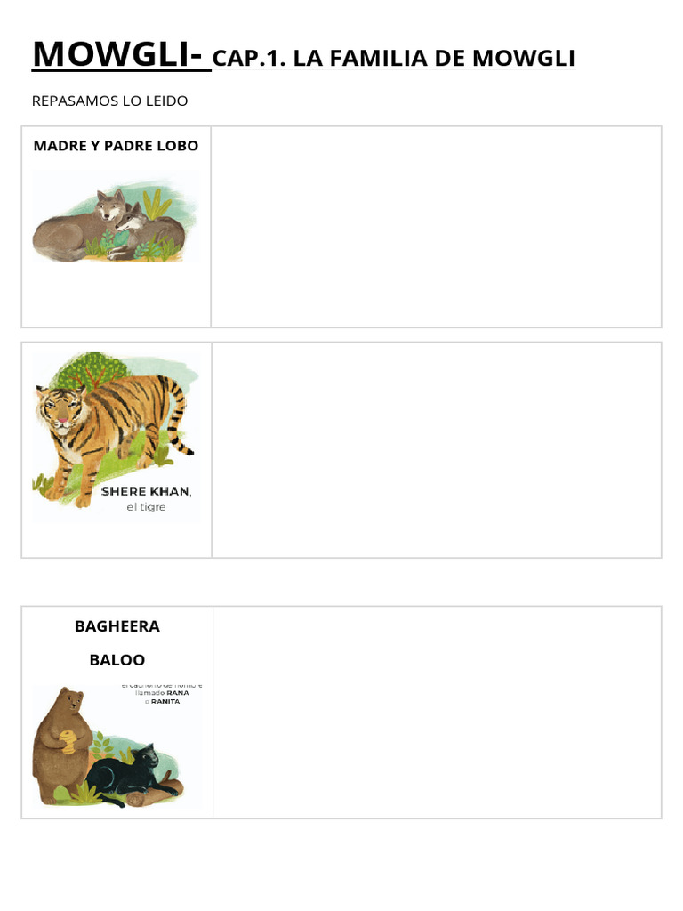 ACTIV. QUINTO (1) MOWGLI | PDF