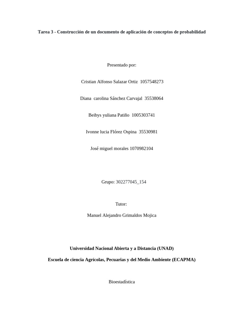 Apliacion Conceptos de Probabilidad Tarea 3 | PDF | Muestreo (Estadísticas) | Probabilidad