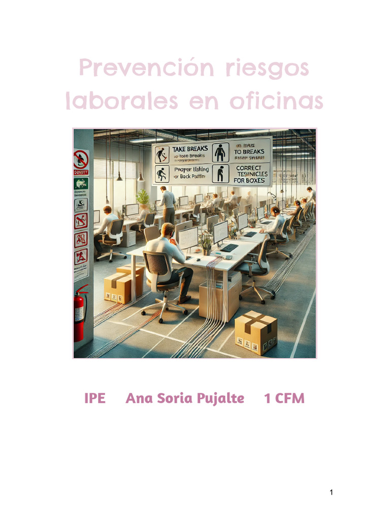 Archivo 1 Prevencion Riesgos Laborales en Oficinas | PDF | Estrés (biología) | Ansiedad