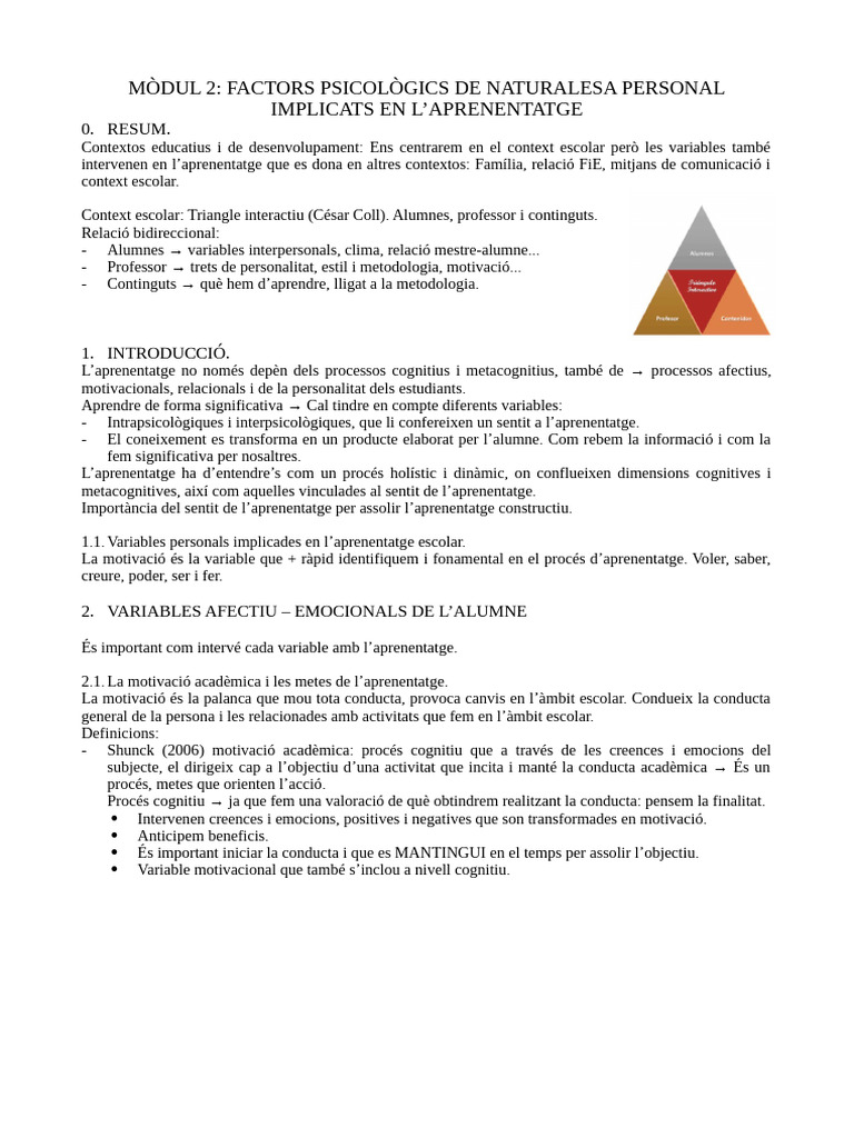 Mòdul 2 - Psico Ed | PDF