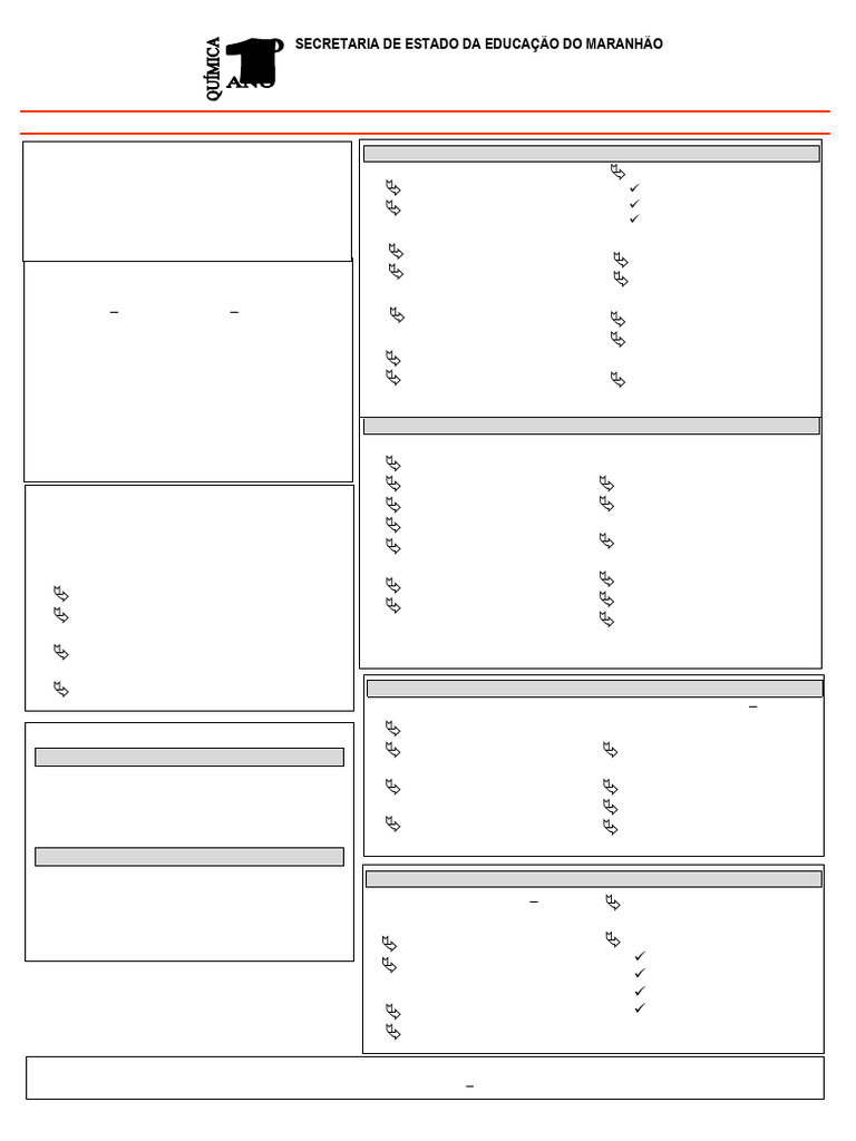 Ementa - 1 Série - Química Geral | PDF | Química | Tabela periódica