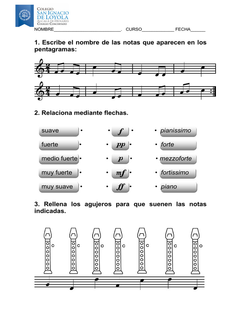 Actividades de Notación Musical y Teoría | PDF