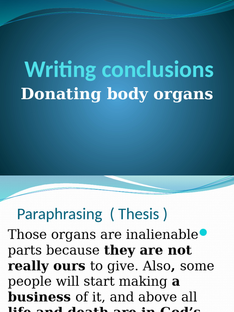 Writing Conclusions | PDF