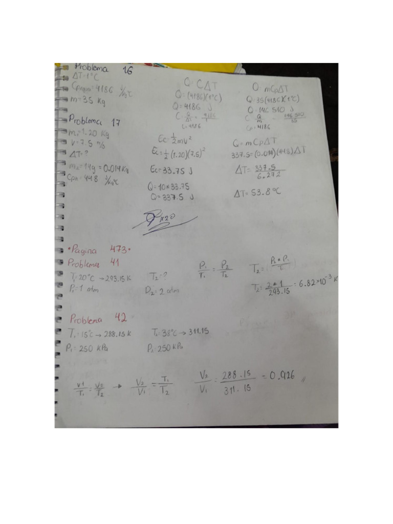 Termo Problemario 2 Parcial | PDF