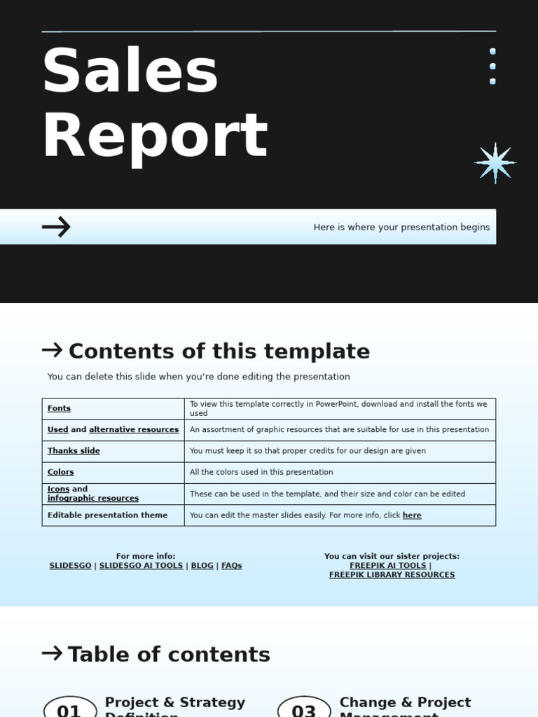 Sales Report Presentation Template | PDF | Planets | Jupiter