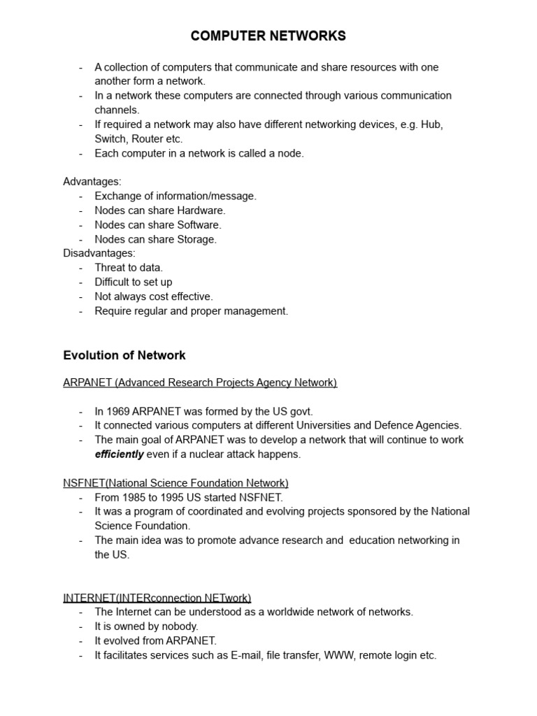 COMPUTER NETWORKS - Class12 | PDF | World Wide Web | Internet & Web
