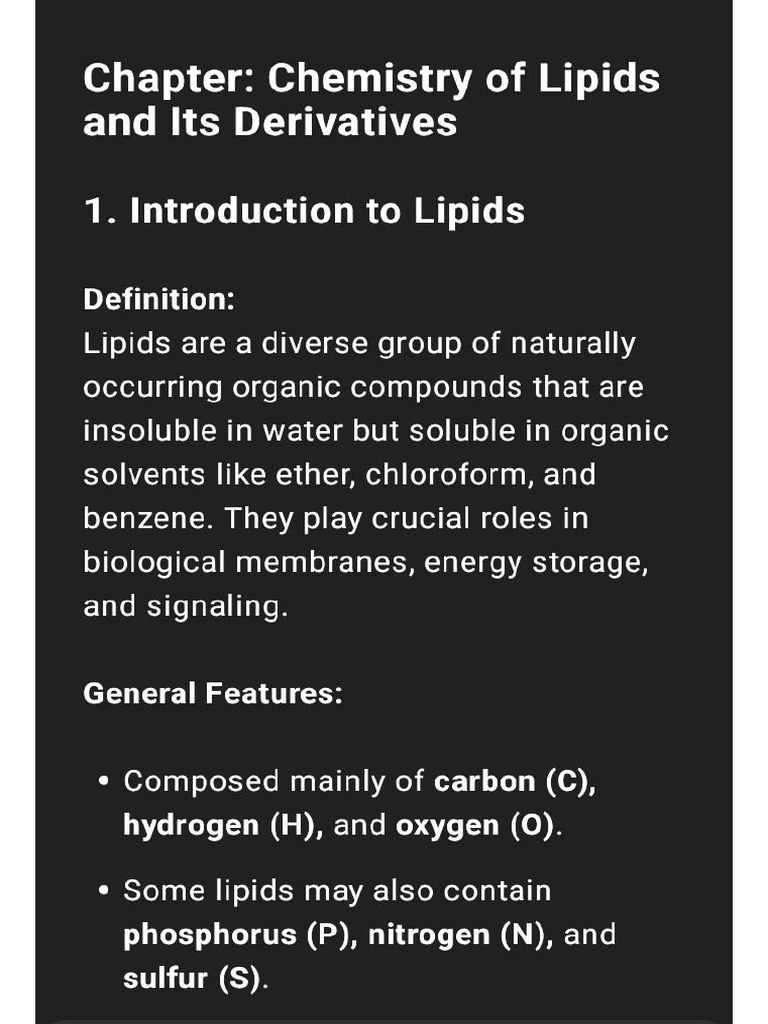 Lipids | PDF