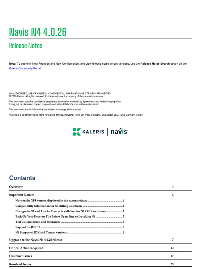 Navis N4 4.0.26 Release Overview | PDF | Computer File | Databases