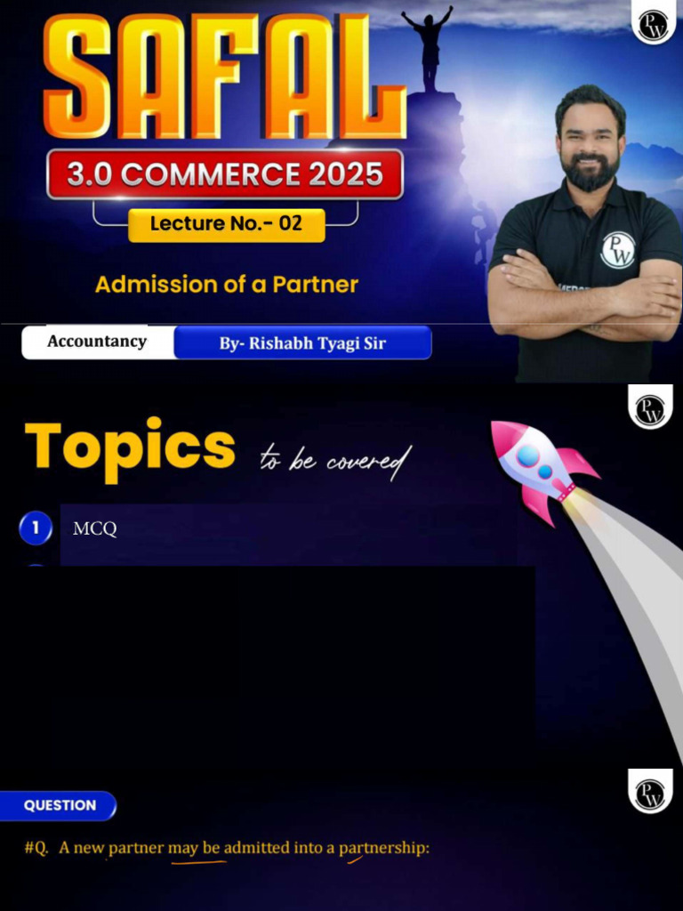 Admission of A Partner 02: Class Notes | PDF