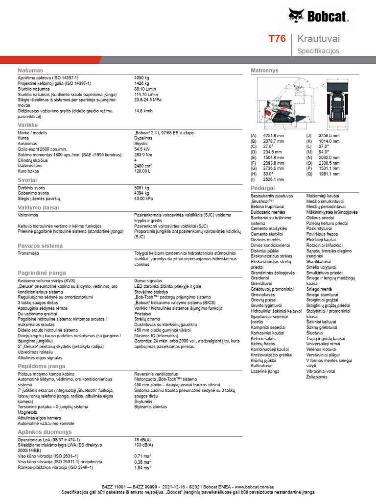 Bobcat t76 | PDF