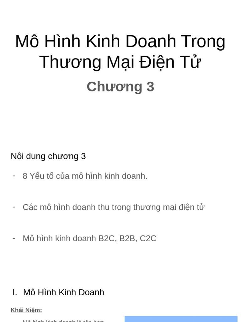 Chapter 03 - Các Mô Hình Kinh Doanh Trong TMDT | PDF