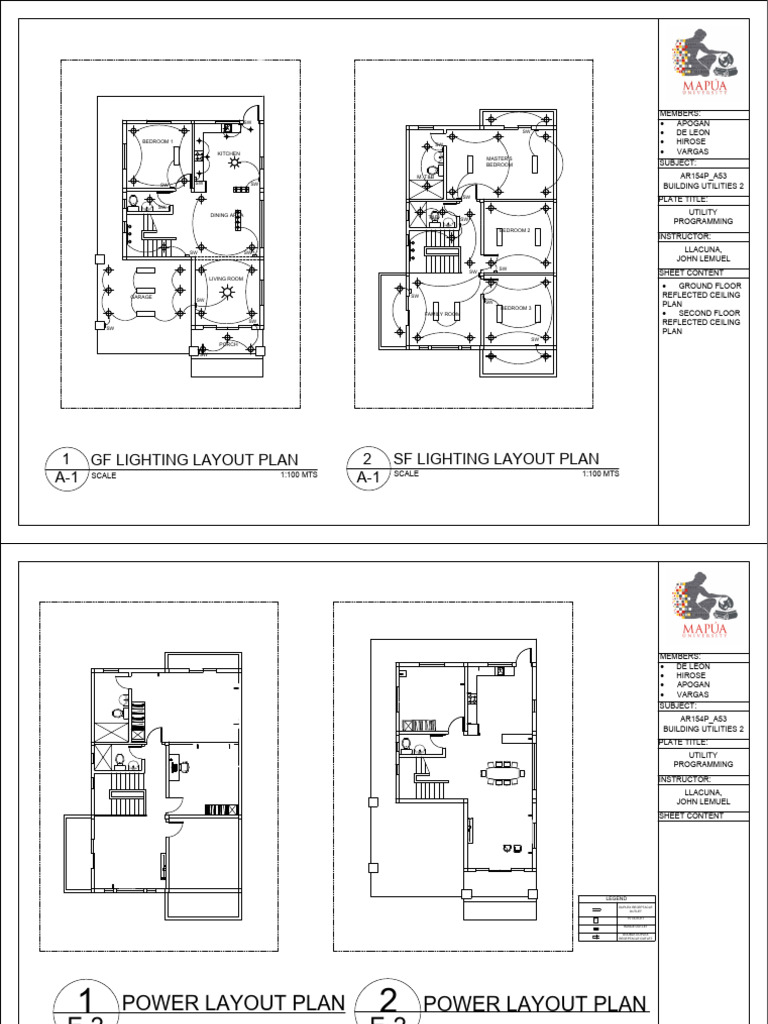 Bu Utilityprog GF SF Lighting Layout Plan 1 Merged | PDF | Home | Interior Design