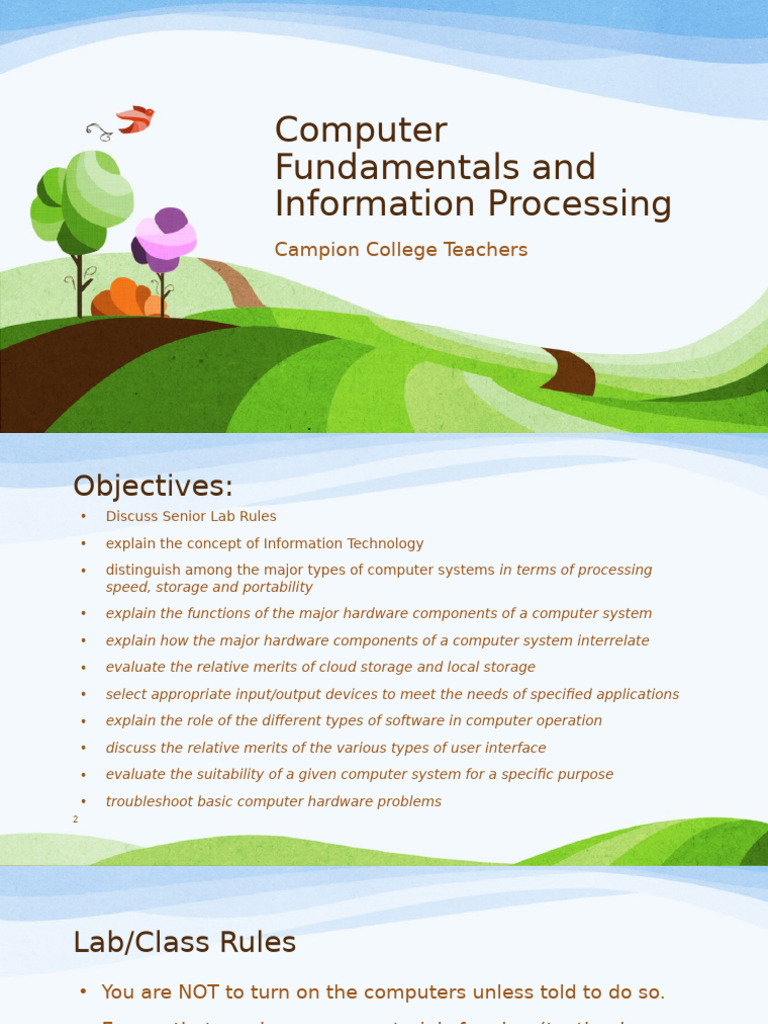 Section 1 - Computer Fundamentals and Information Processing | PDF | Computer Data Storage | Usb ...