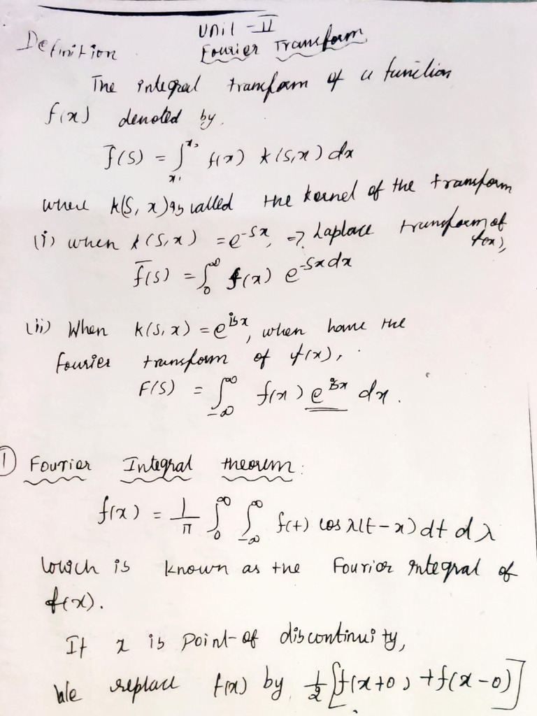 Fourier Transform Notes | PDF