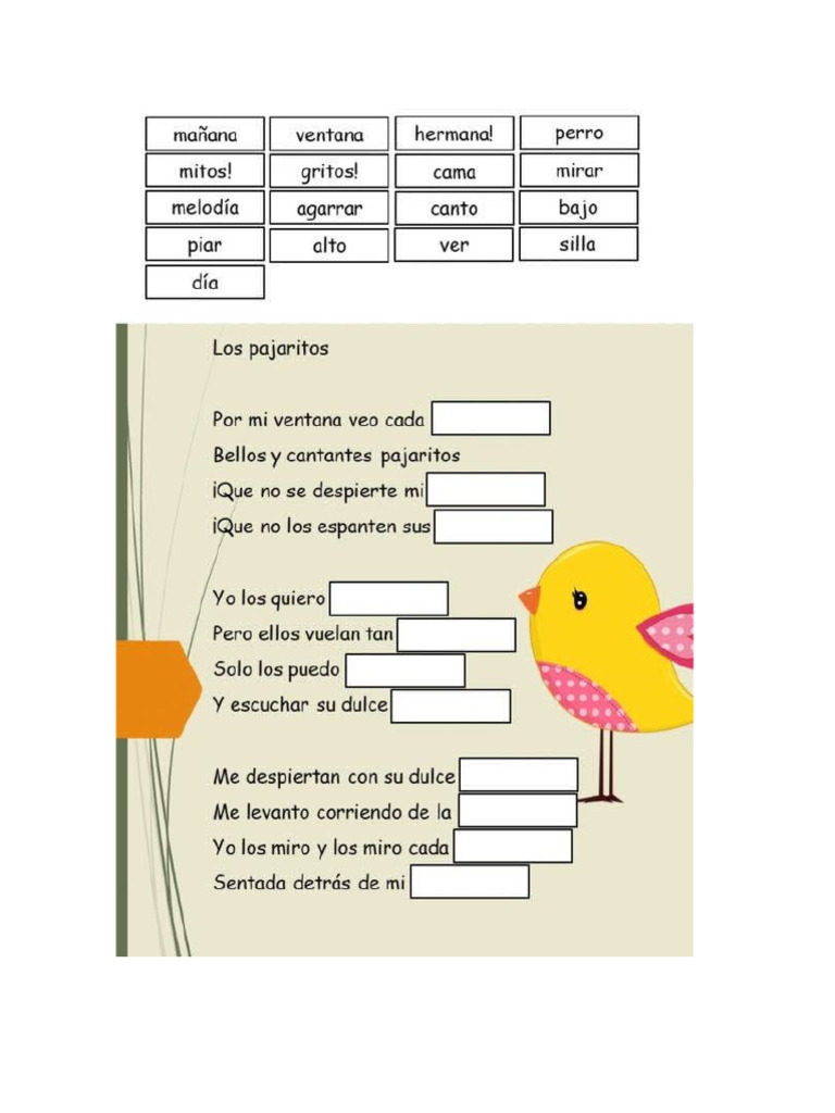 Poema Pajaritos | PDF