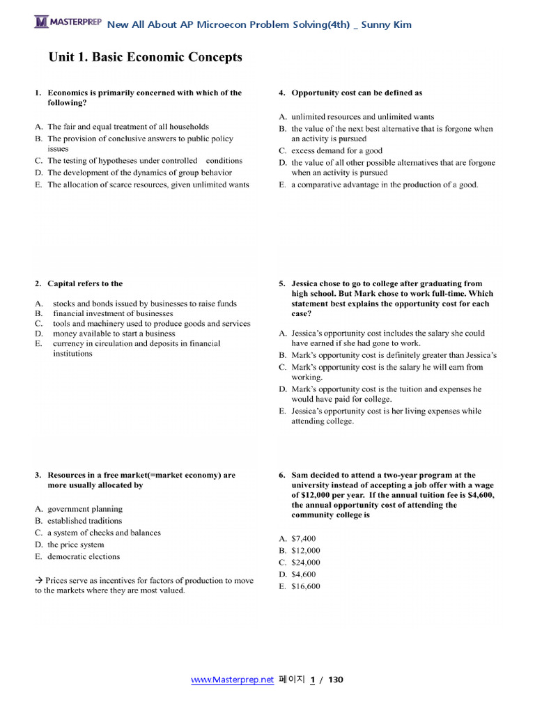 AP Micro Problem Solving (4th) Sunny Kim 2023,2024 FRQ 2 | PDF | Demand ...