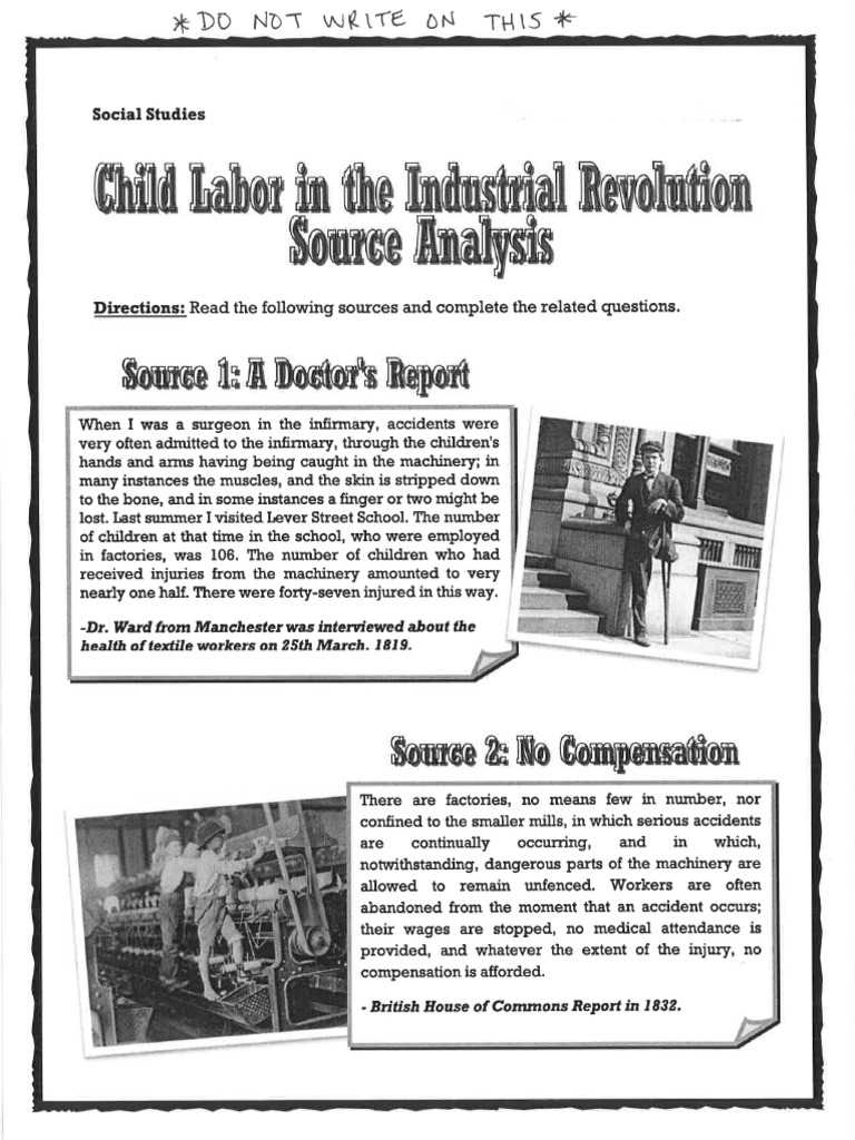 DBQ Child Labor Sources | PDF