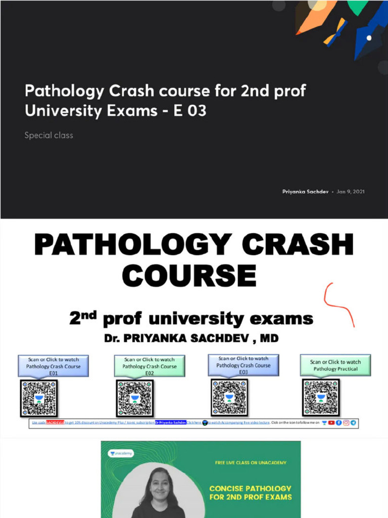 Pathology Crash Course for 2nd Prof University Exams E 03 With Anno | PDF