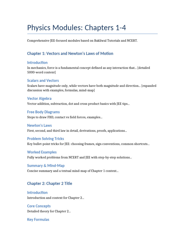 Physics Chapters 1-4 Full | PDF