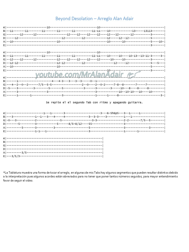 Beyond Desolation | PDF | Musicología | Composiciones Musicales
