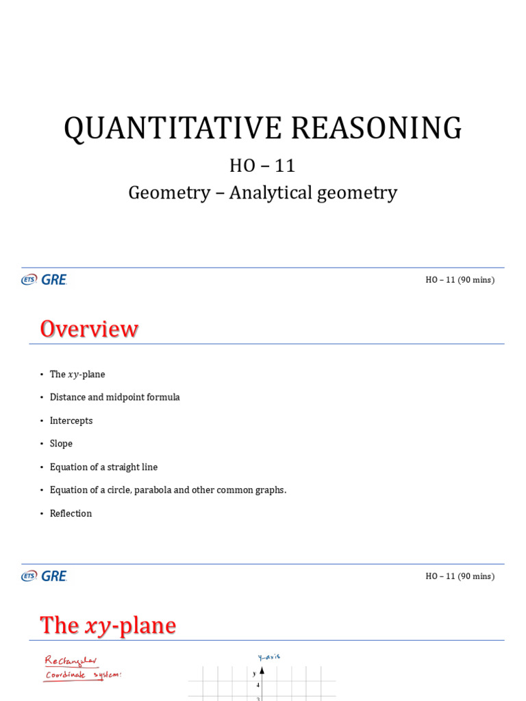 Analytical Geometry Concepts Explained | PDF | Slope | Line (Geometry)
