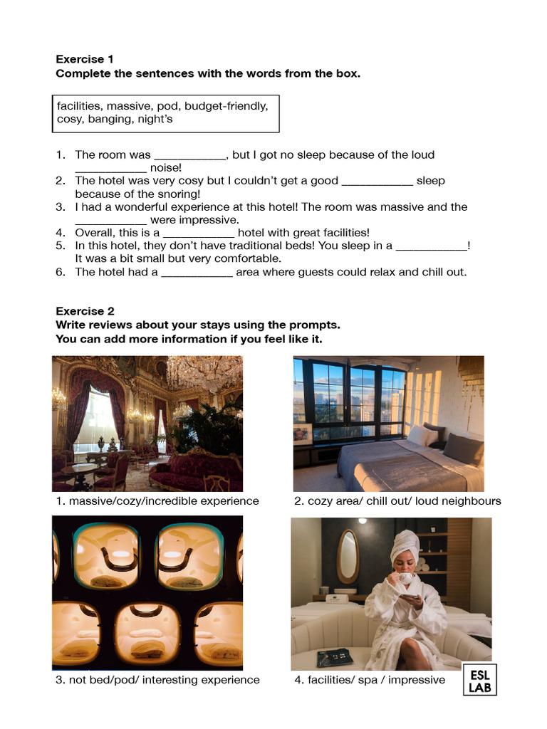 How Was Your Stay Worksheet S | PDF