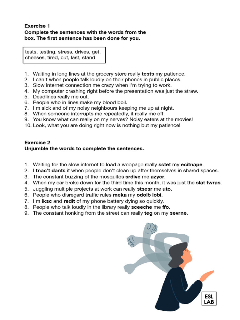 Feeling On Edge Worksheet S | PDF