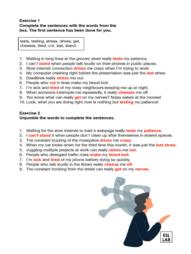 Feeling On Edge Worksheet T | PDF