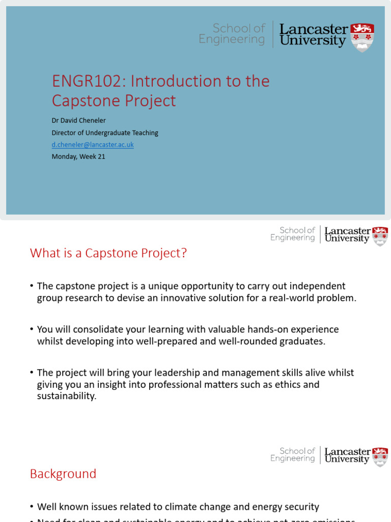 ENGR102 - Introduction To Capstone Project | PDF | Sustainable Energy ...