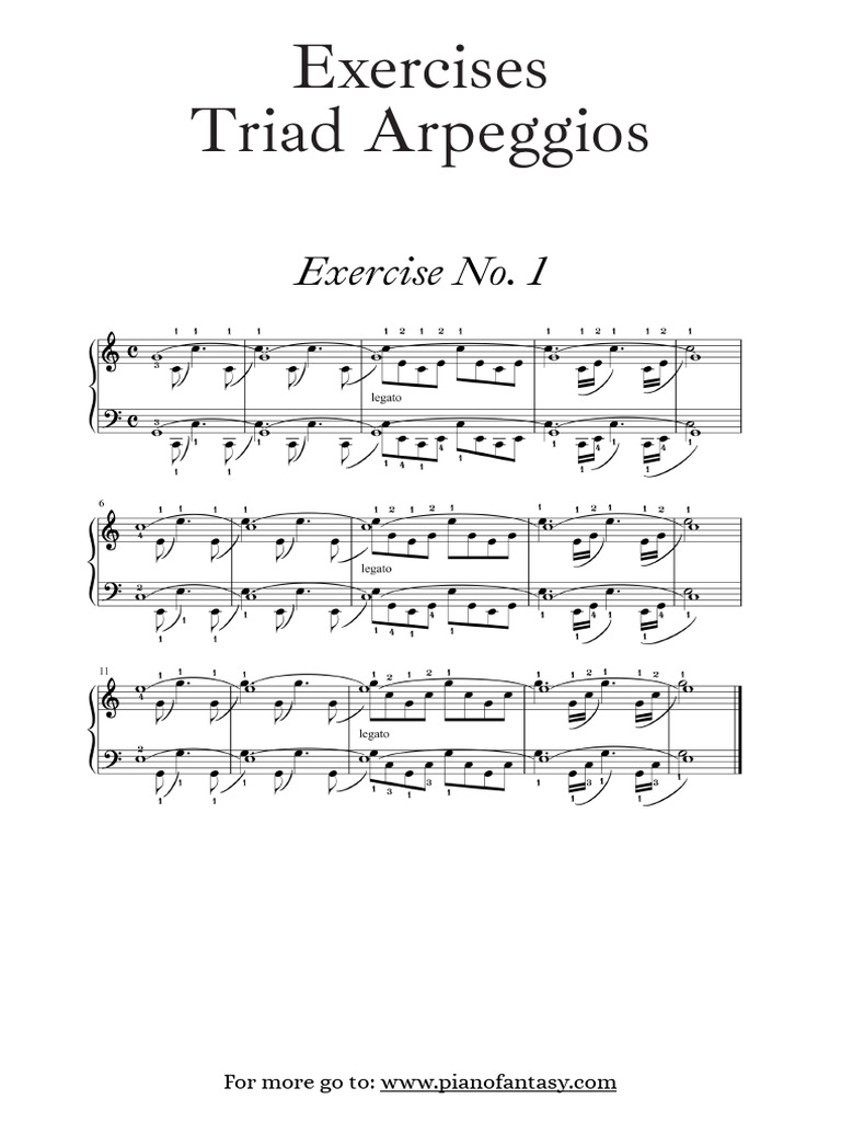 Exercises Triad Arpeggios | PDF