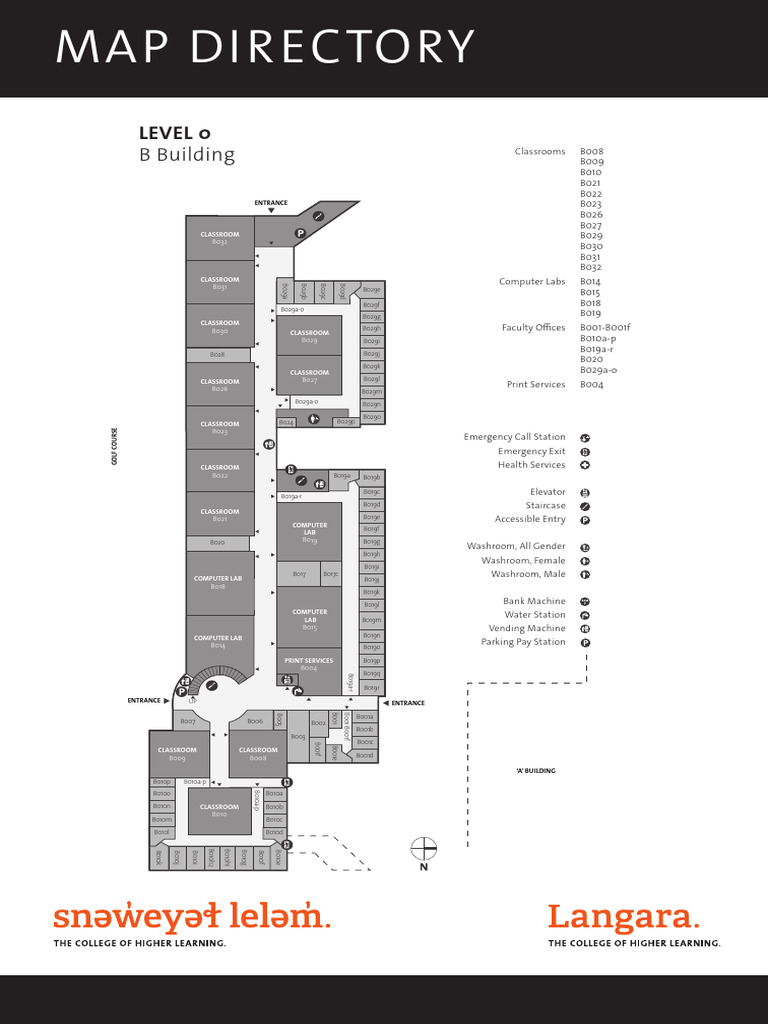 B Building Wayfinding Map Directory 28x42 May20 | PDF
