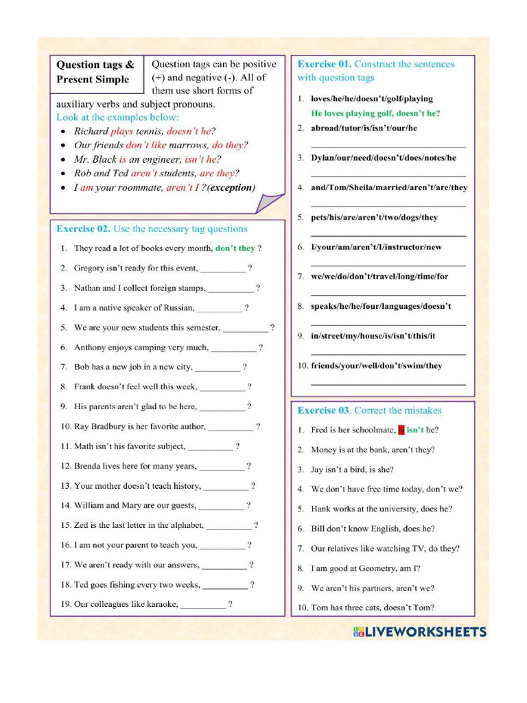 Question Tags.3. | PDF