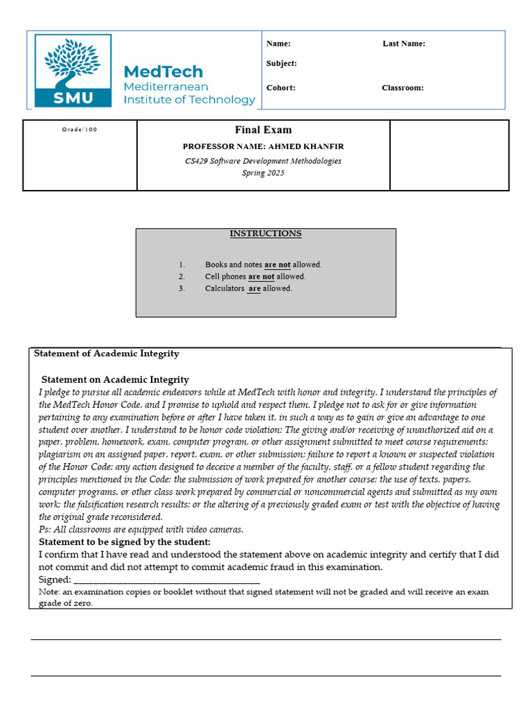 Software Development Methodologies Exam Pdf Scrum Software