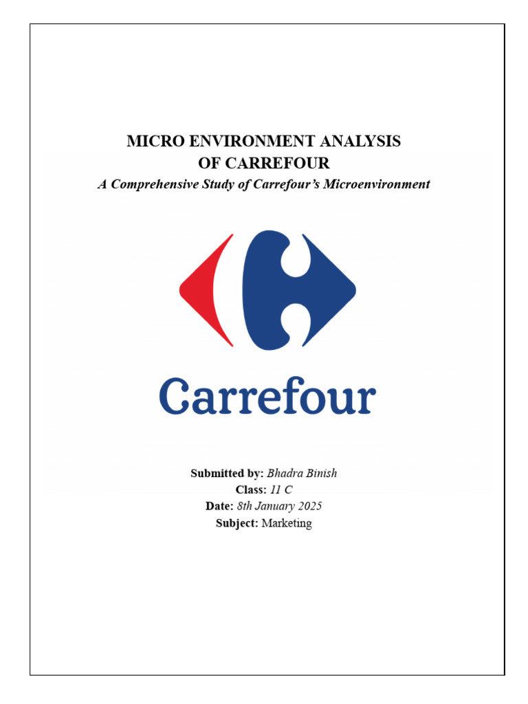 Micro Environment Analysis of Carrefour-3 | PDF | Retail | E Commerce