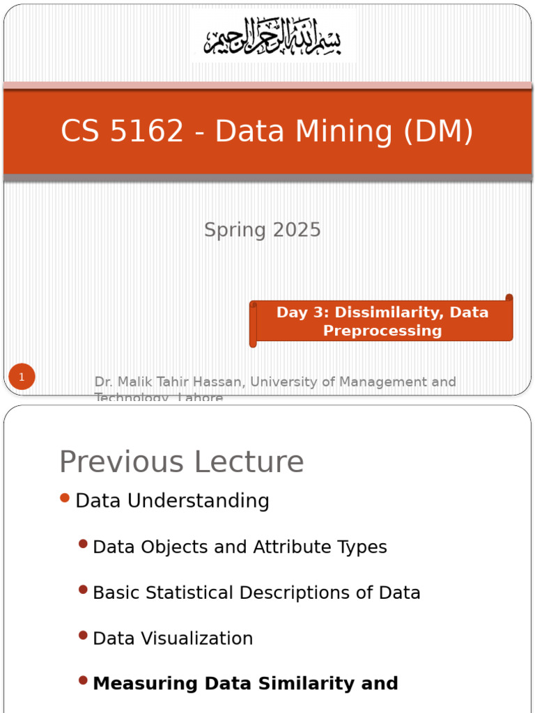DM Day3 Preprocessing A S25 | PDF | Principal Component Analysis | Regression Analysis