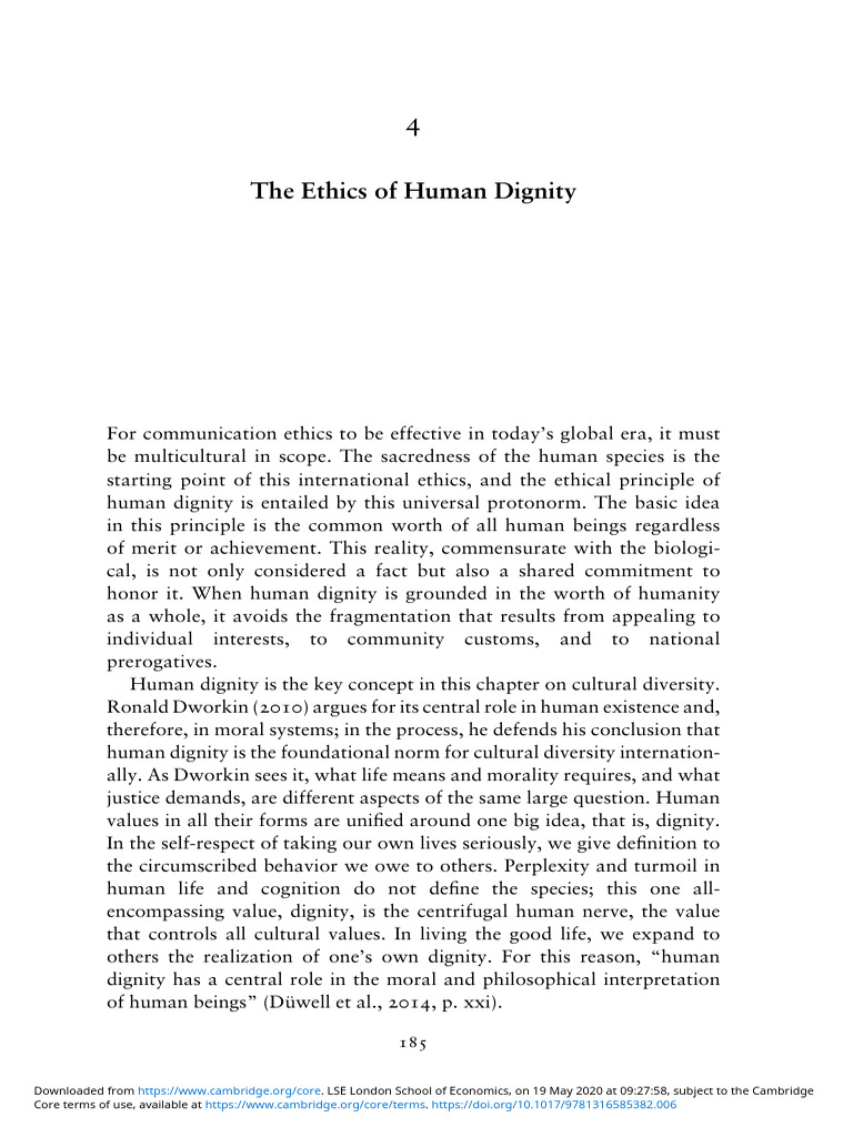 Ethics of Human Dignity | PDF | Immanuel Kant | Dignity