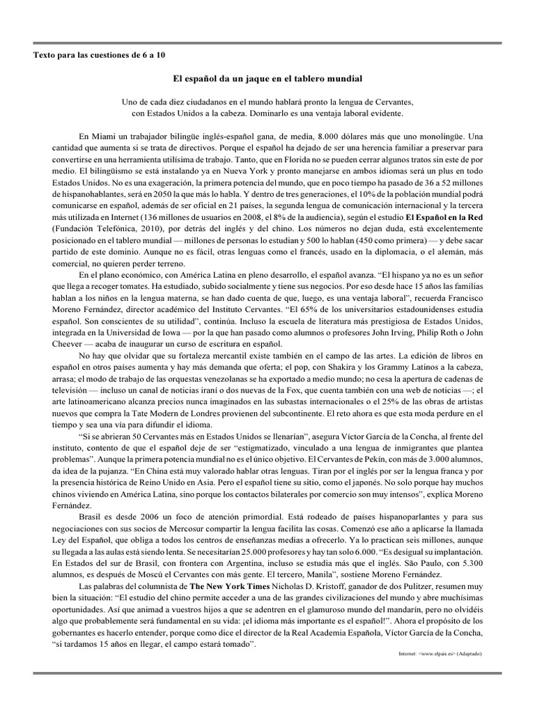 El impacto del español en el mundo | PDF | Lengua española | España