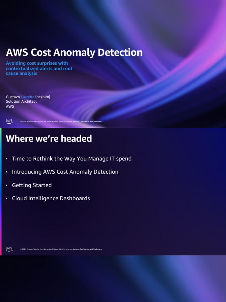 02 - Cloud Financial Management Na AWS AWS Cost Anomaly Detection - Business | PDF | Amazon Web ...