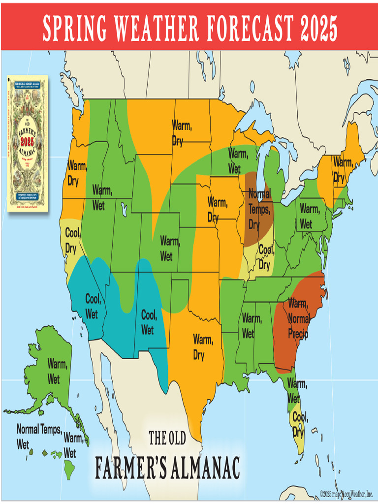 Spring 2025 Weather Predictions Overview | PDF | Weather | Rain