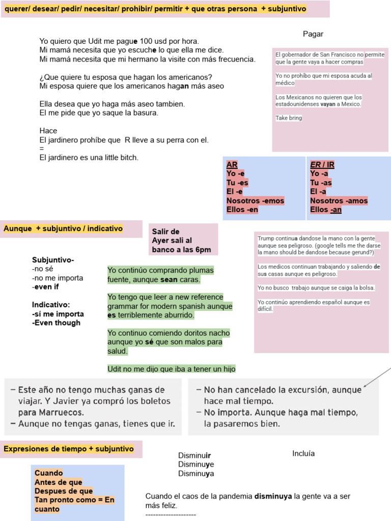 Spanish Lesson 16th of March, 2020 | PDF