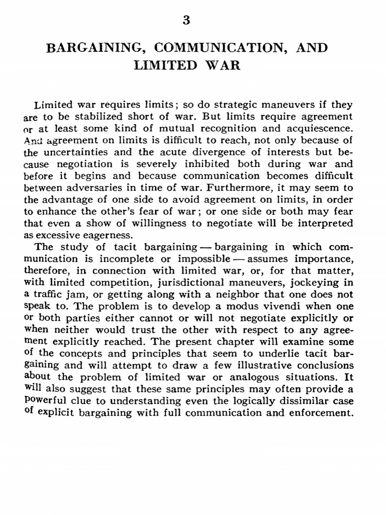 Strategy of Conflict (Schelling) | PDF | Bargaining | Two Round System