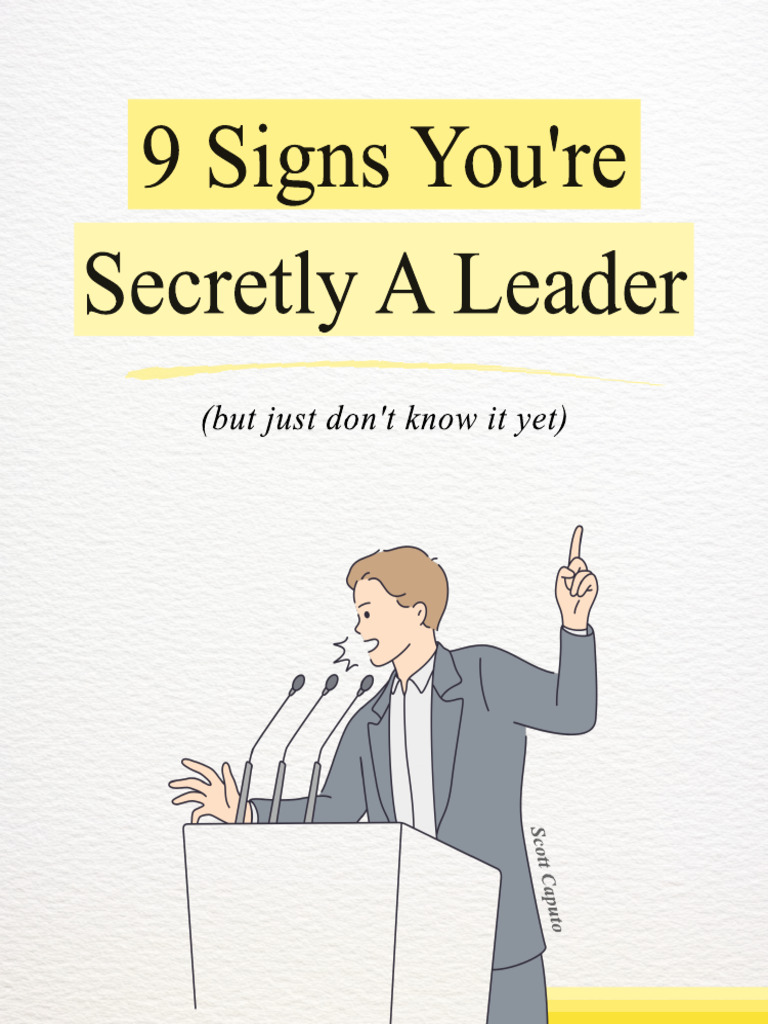 9 Signs You Re Secretly A Leader 1742563707 | PDF