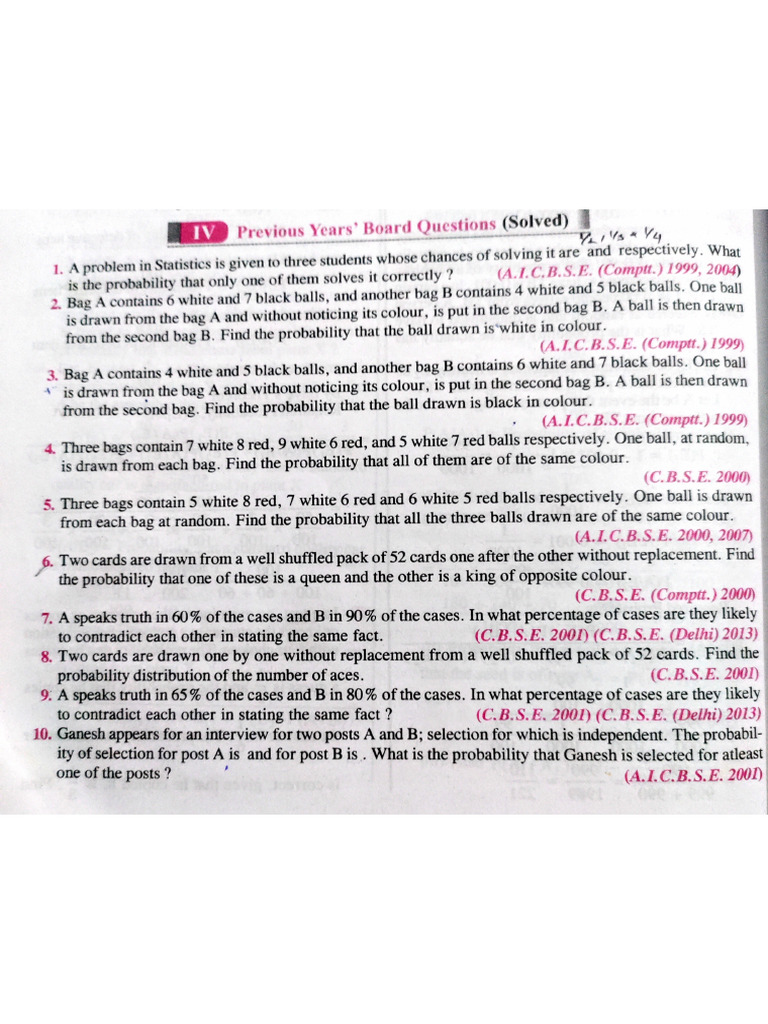 Probability Worksheet | PDF
