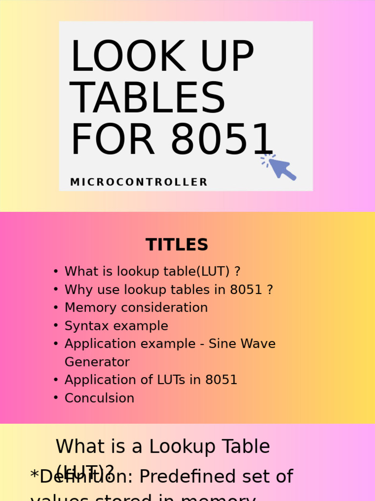5.Lookup Tables | PDF