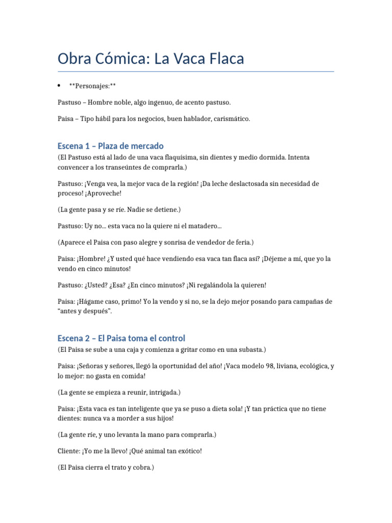 La Vaca Flaca Peter Albeiro | PDF