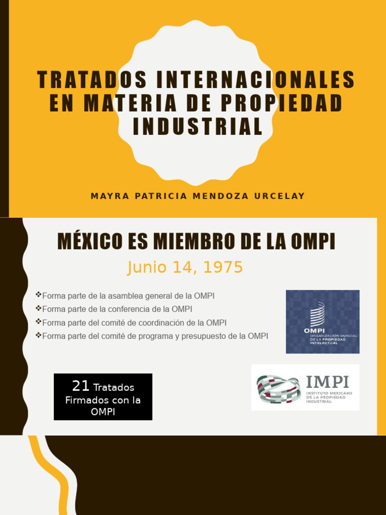 Tratados Internacionales Ompi | PDF | Organización Mundial de la ...