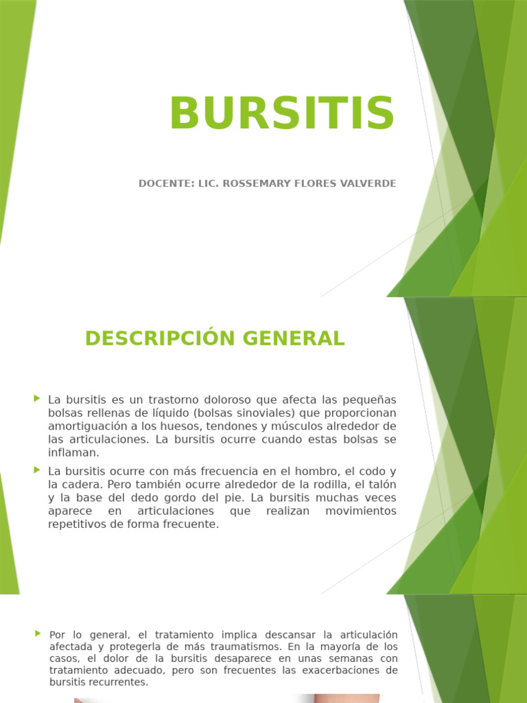 BURSITIS | PDF | Rodilla | Hombro