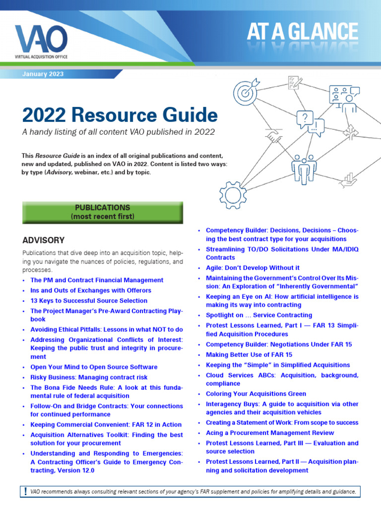 VAO 2022 Resource Guide | PDF | Office Of Management And Budget ...