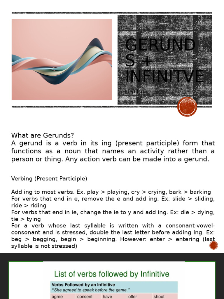 Gerunds Infinitives | PDF