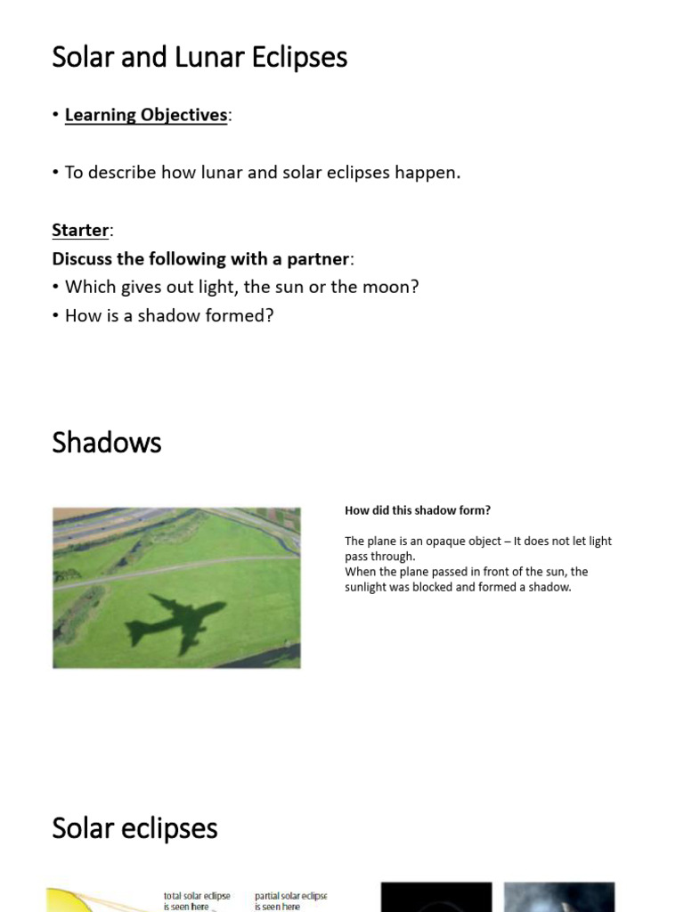 Understanding Solar and Lunar Eclipses | PDF